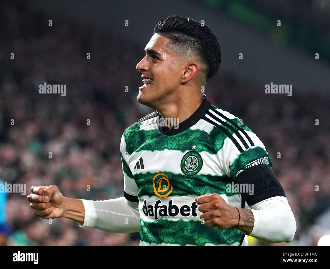 Celtic's Luis Palma celebrates scoring their side's second goal of the ...