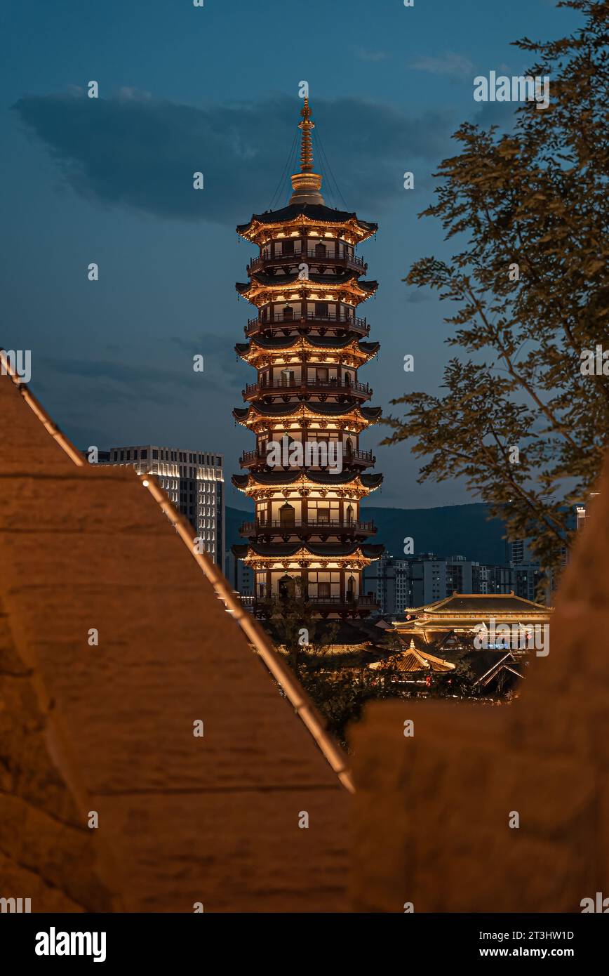 Tangyuan Scenic Area in Xichang City Imitates the Ancient Pagoda of the ...