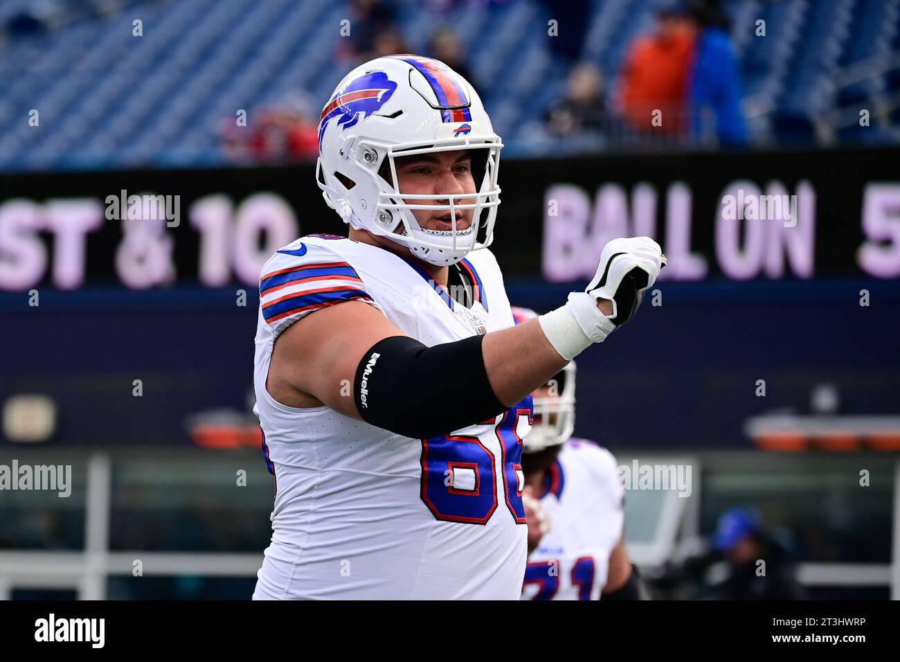 Foxborough, Massachusetts, USA. 22nd Oct, 2023. ; Buffalo Bills guard ...