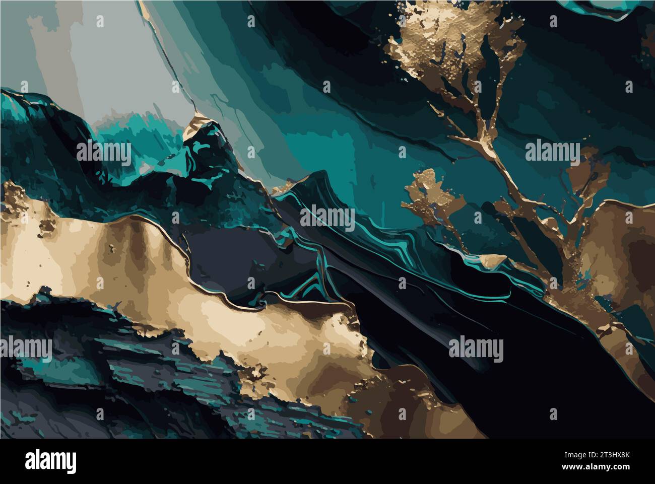 Liquid marble texture. White marble with gold and teal hints. Luxury ...