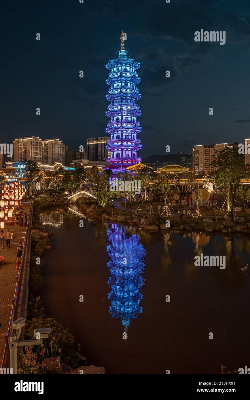 Tangyuan Scenic Area in Xichang City Imitates the Ancient Pagoda of the ...