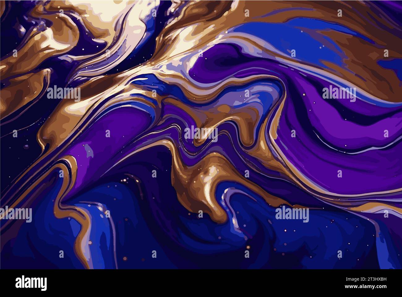 Abstract blue, gold and purple marble background Stock Photo - Alamy