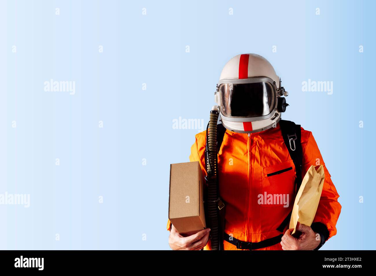 Unrecognizable courier man holding hi-res stock photography and images ...