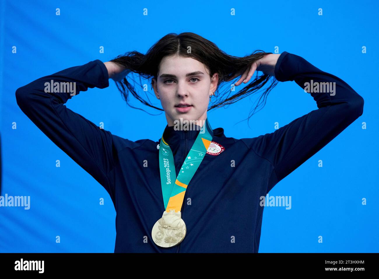 Rachel Stege of the United States poses with the gold medal at the ...