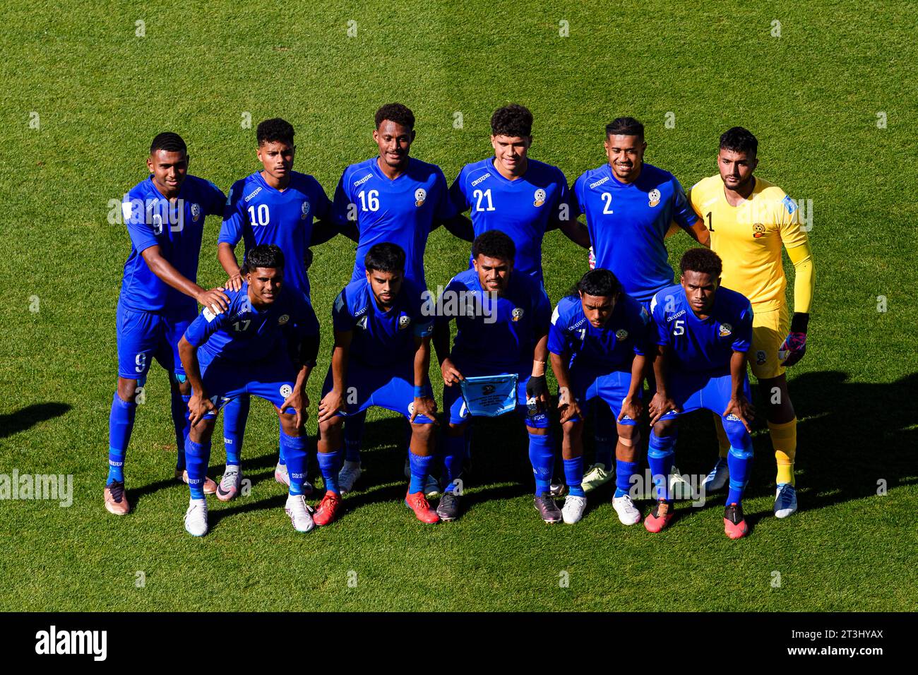 San Juan, Argentina - May 23: (L-R) Fiji squad poses for a team photo ...