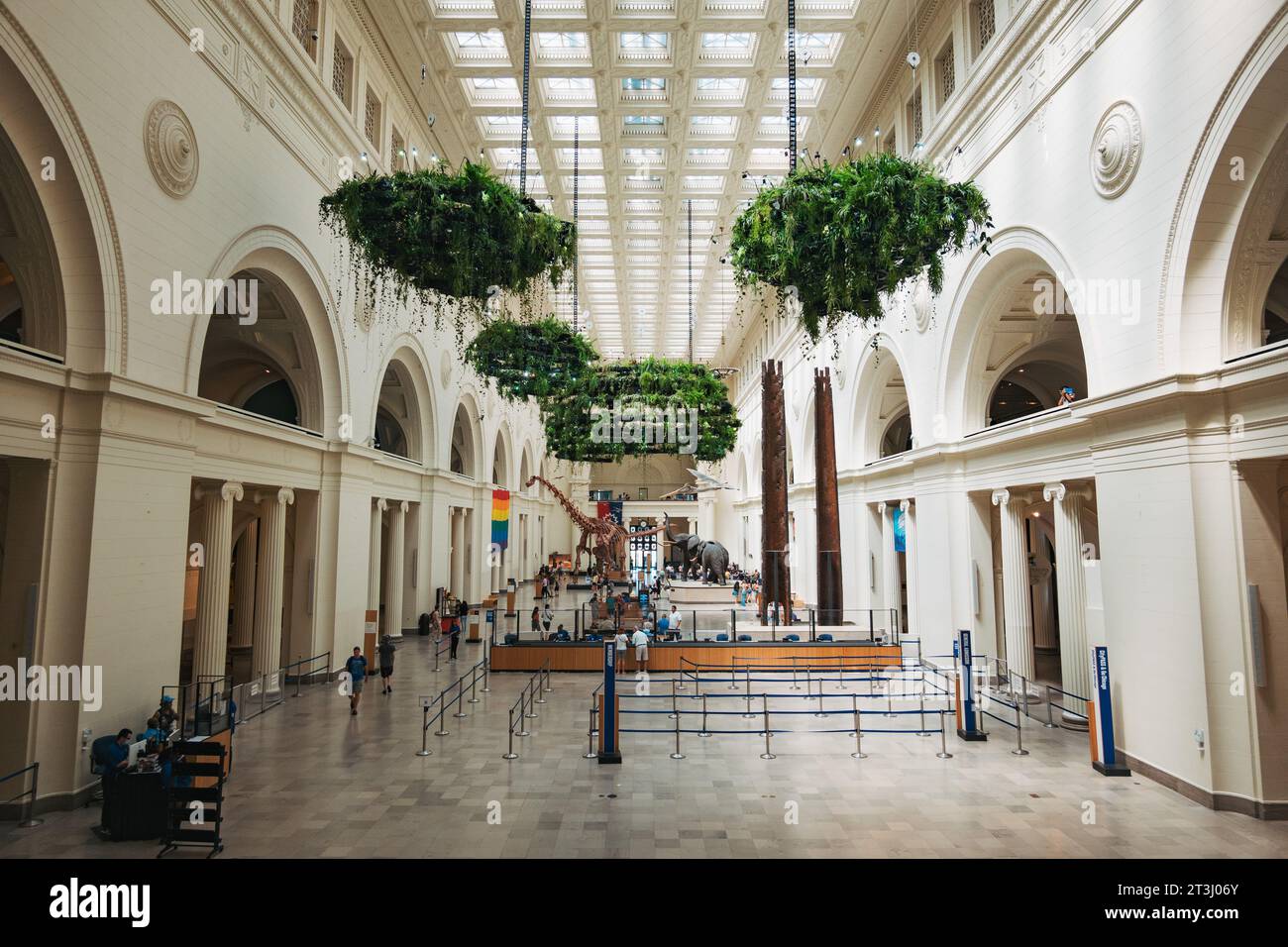 hanging gardens contrast the pearly white interior of the Stanley Hall ...