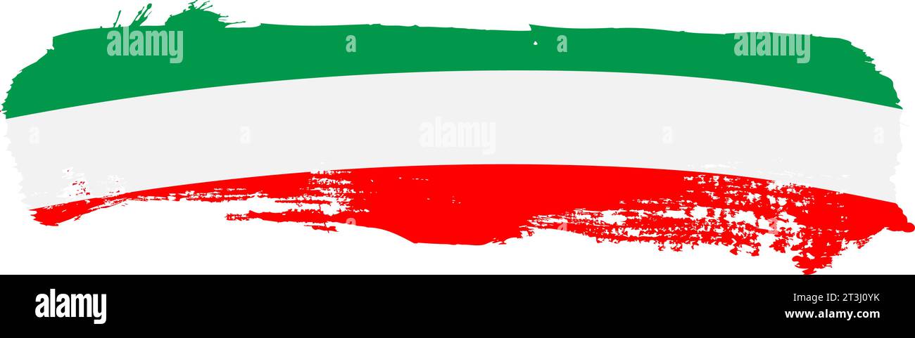 Italian flag brush element, vector illustration isolated on a white ...
