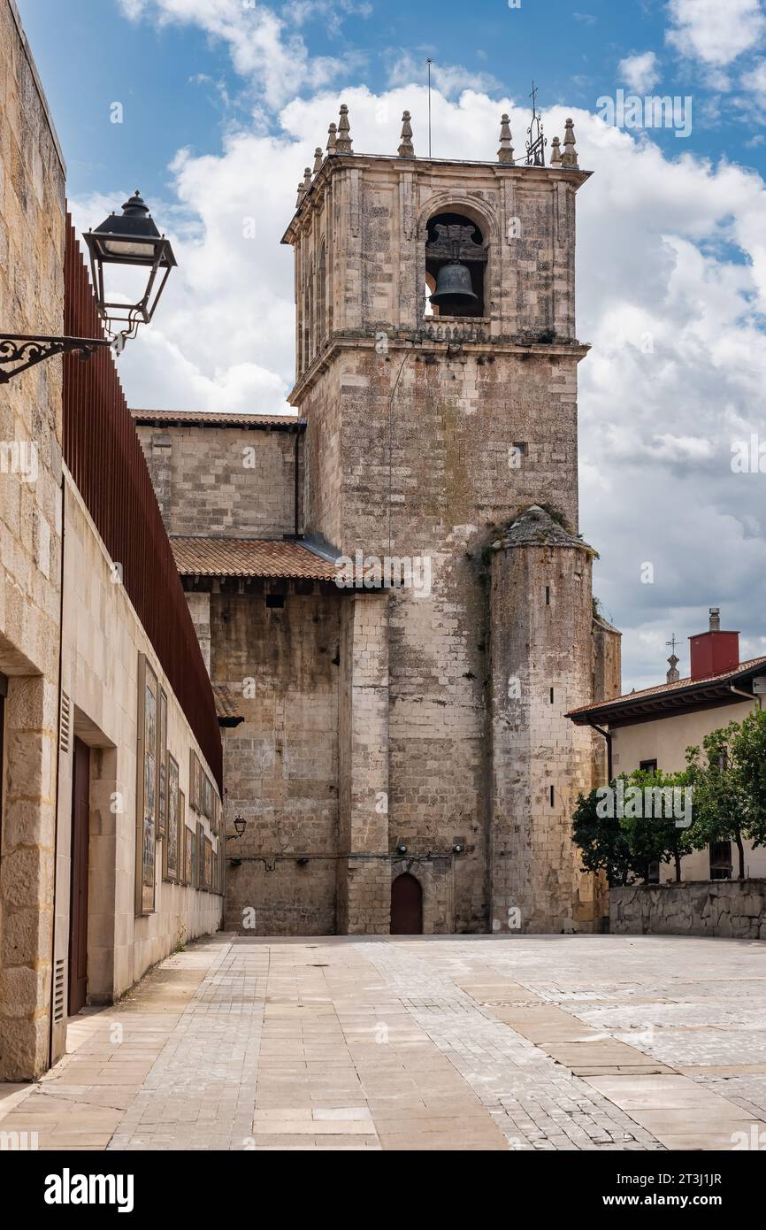 Medieval stone convent in the center of the picturesque village of ...
