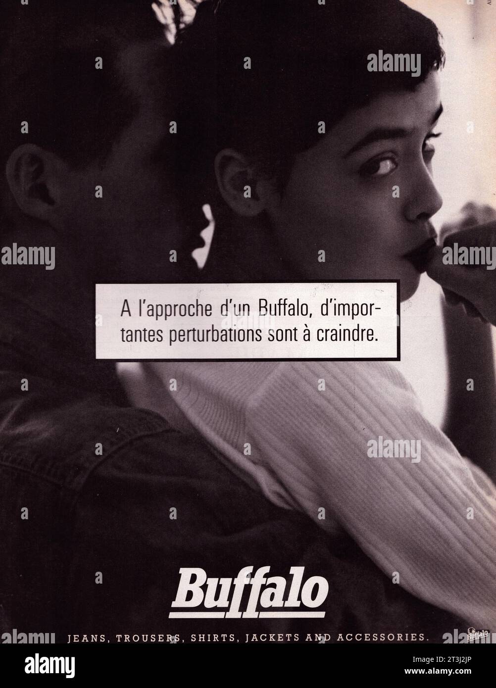 Buffalo clothes French commercial Buffalo black and white vintage ...