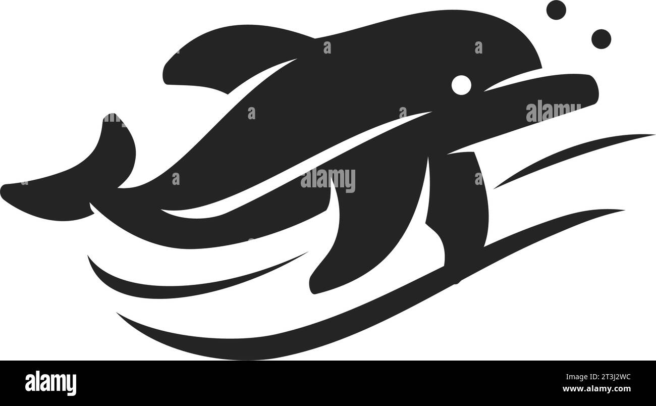 dolphin logo template Isolated. Brand Identity. Icon Abstract Vector ...