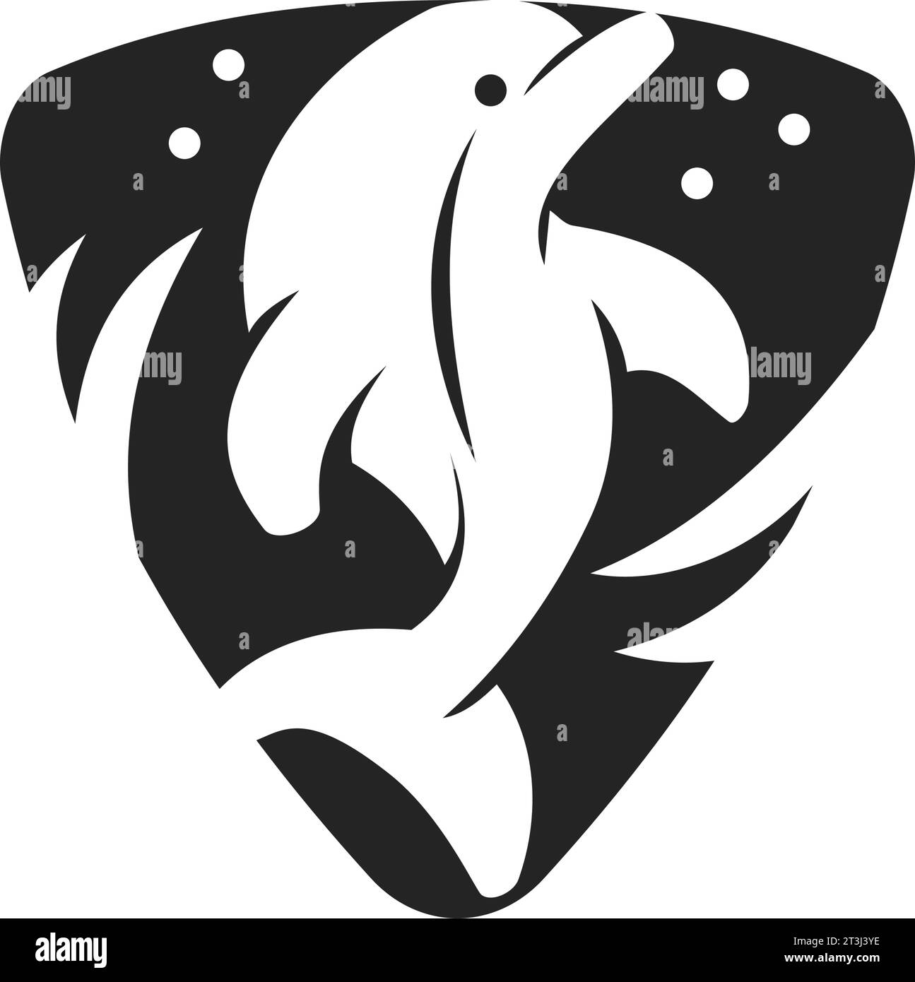 dolphin logo template Isolated. Brand Identity. Icon Abstract Vector ...