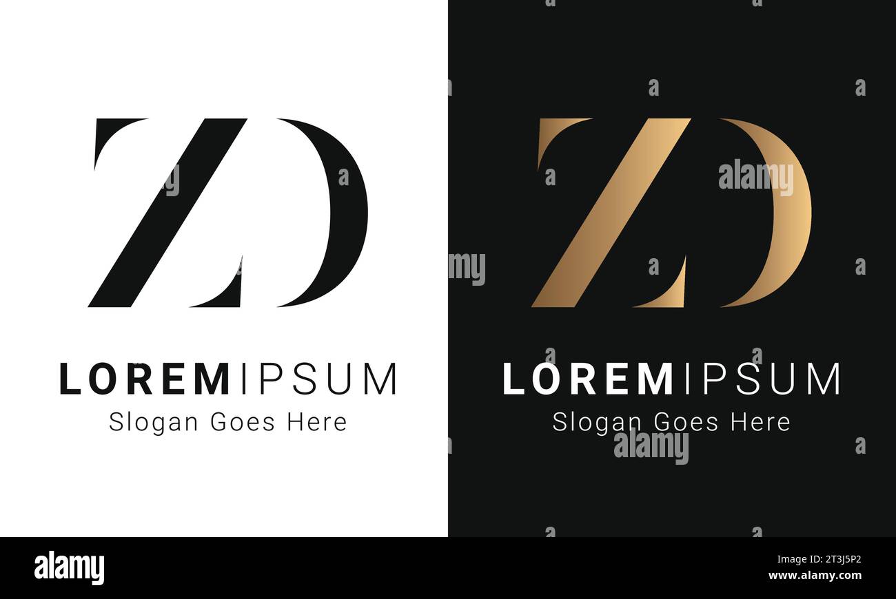 Dz letter design hi-res stock photography and images - Alamy