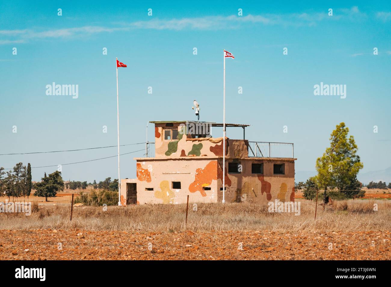 an army outpost at the boundary of Turkish-controlled area of Cyprus ...
