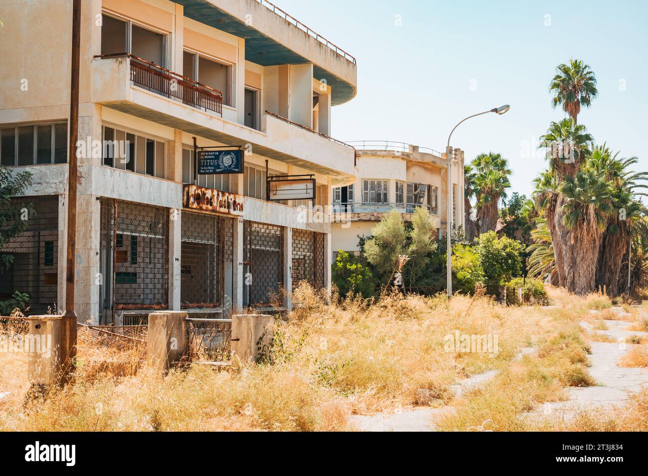 Abandoned seaside suburbs of Varosha in the city of Famagusta, Northern ...