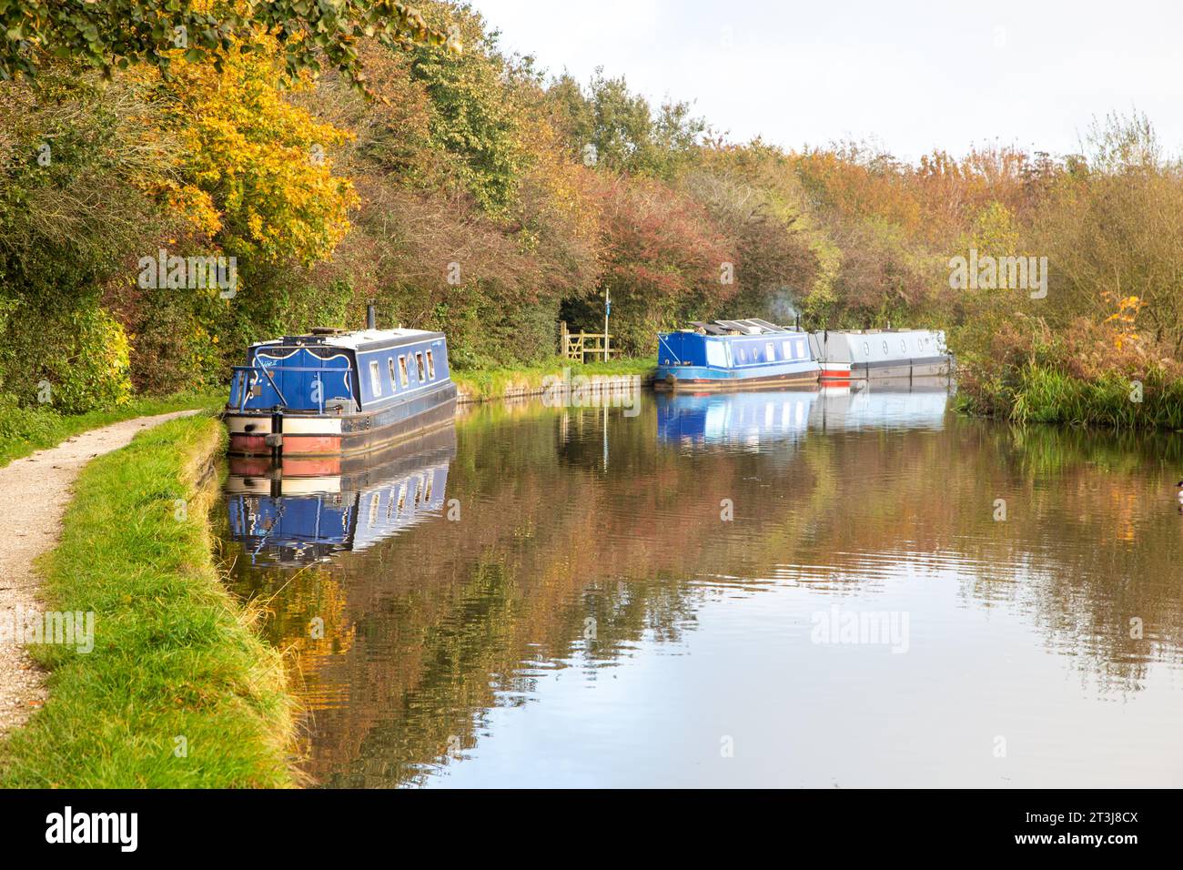 Narrowboat on the Macclesfield canal that runs between Kidsgrove in ...
