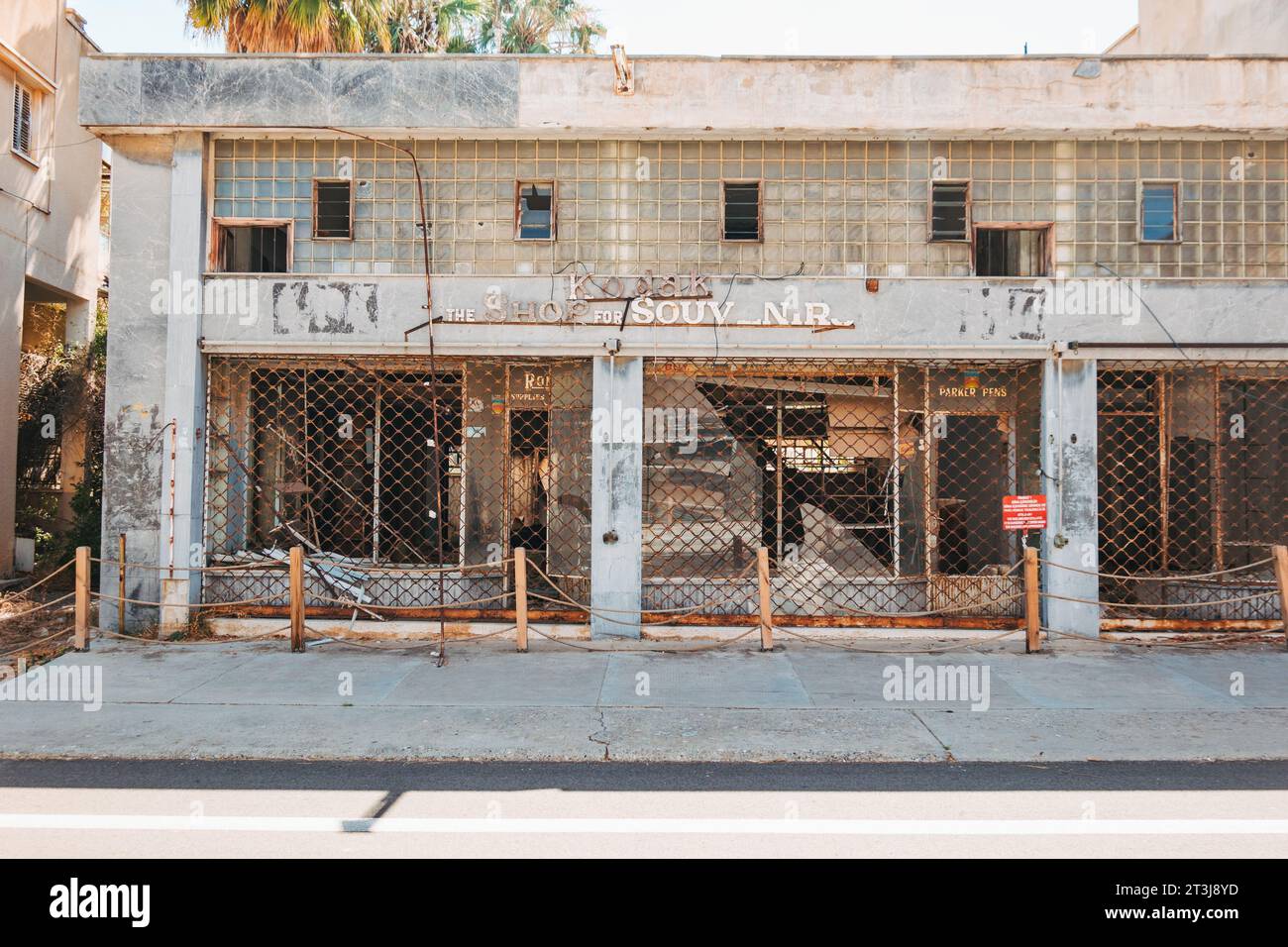 an abandoned souvenir shop in the ghost town of Varosha, Northern ...