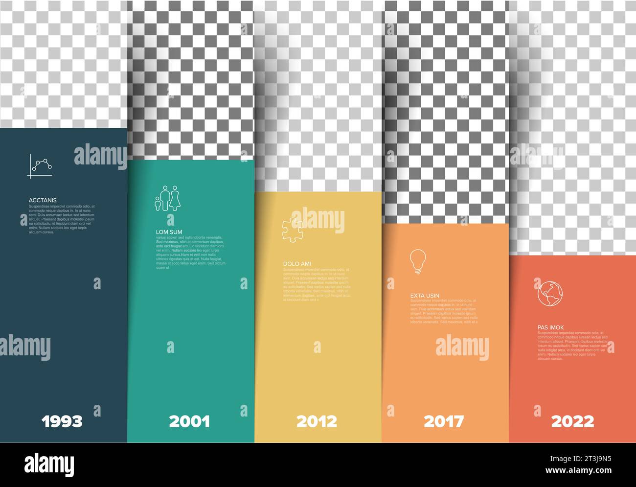 Vector Infographic Company Milestones Timeline Template with photo ...