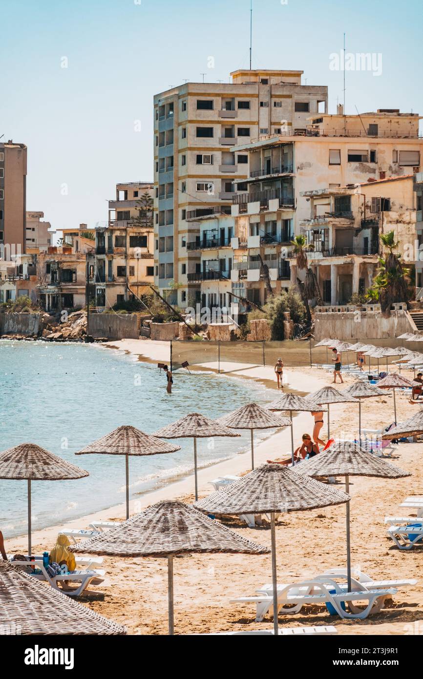 a beach in Varosha, Northern Cyprus. Closed to public after 1974 ...
