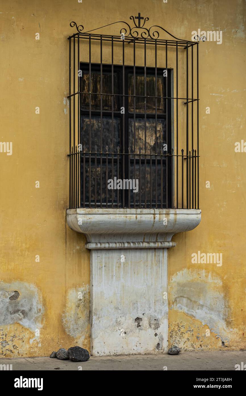 Guatemala, La Antigua - July 20, 2023: Typical protection of window ...