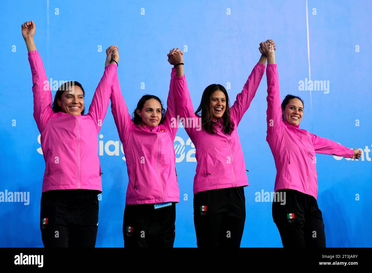 Mexico's swimmers Sofia Revilak, Maria Mata, Miranda Grana and Melissa ...