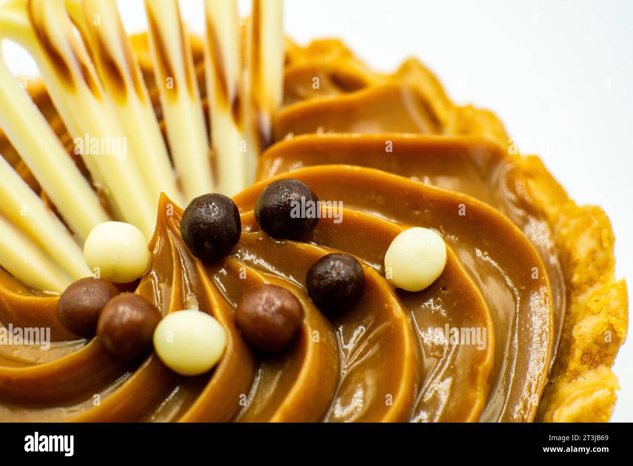 caramel cup cake macro close up bakery background Stock Photo - Alamy