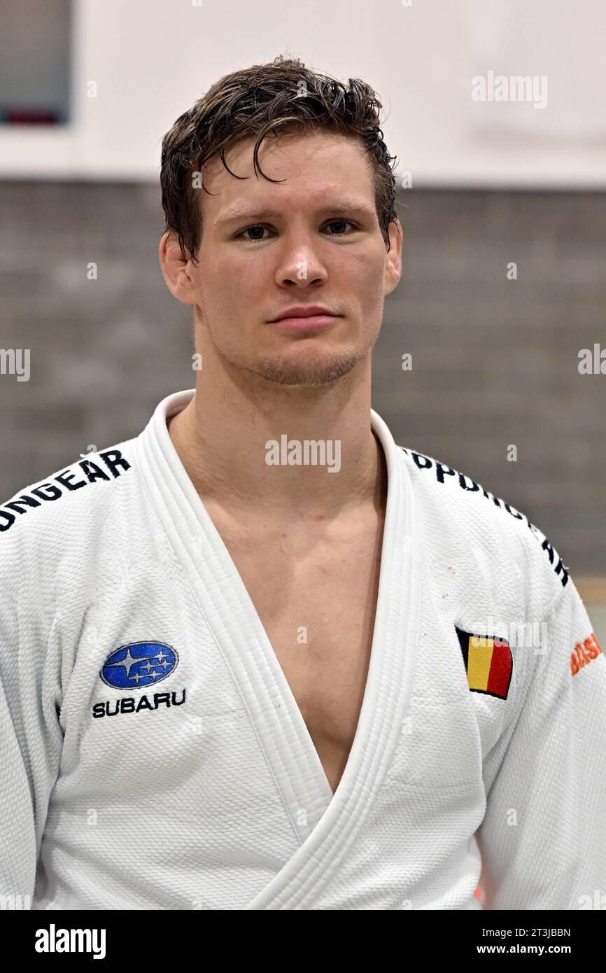 Gerpinnes, Belgium. 25th Oct, 2023. Belgian Matthias Casse poses for ...