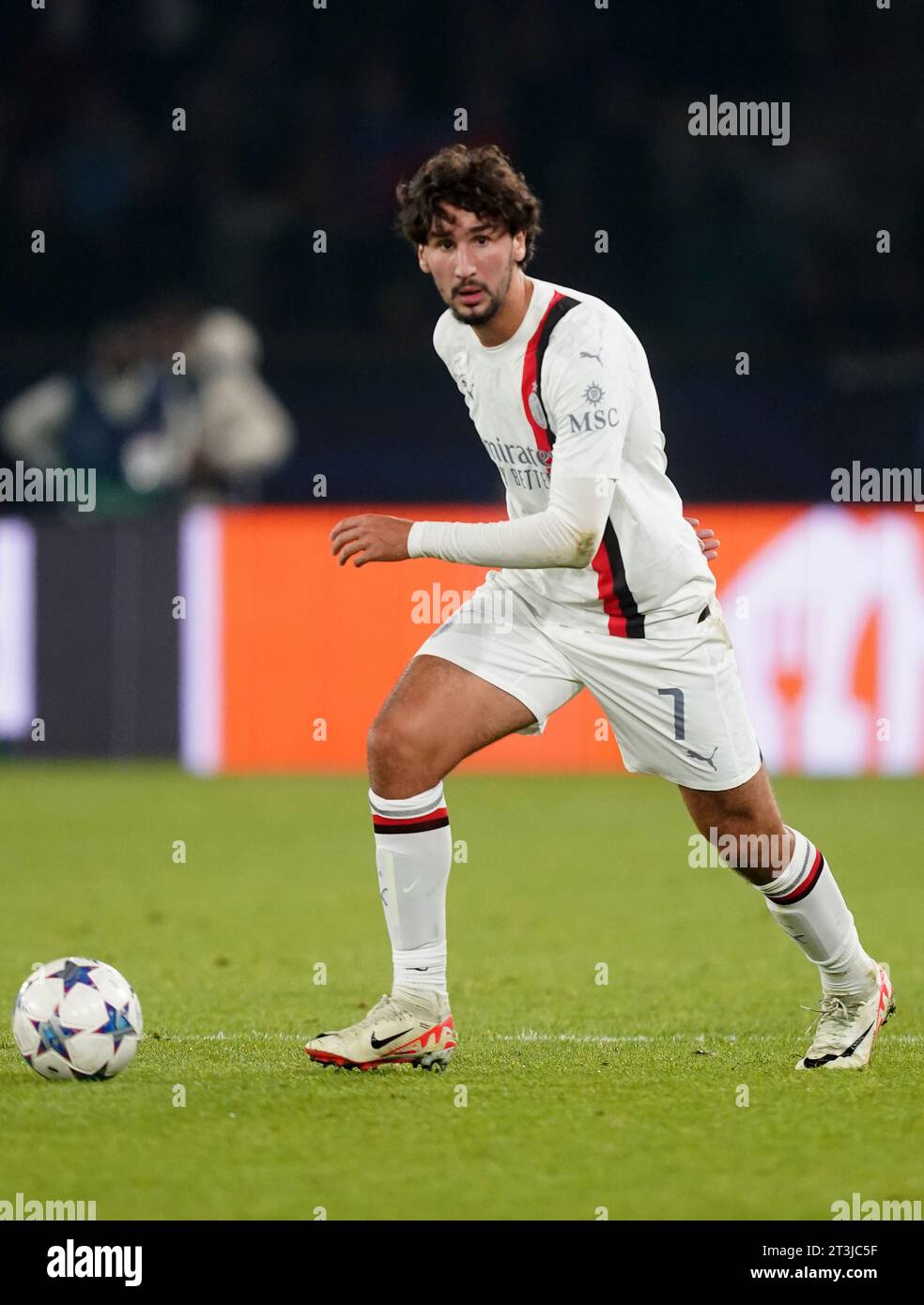 AC Milan's Yacine Adli during the UEFA Champions League Group F match ...