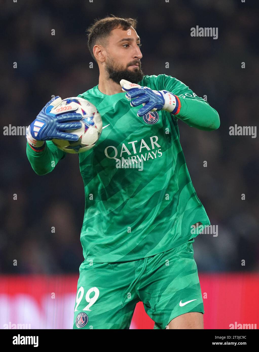 PSG's goalkeeper Gianluigi Donnarumma during the UEFA Champions League ...