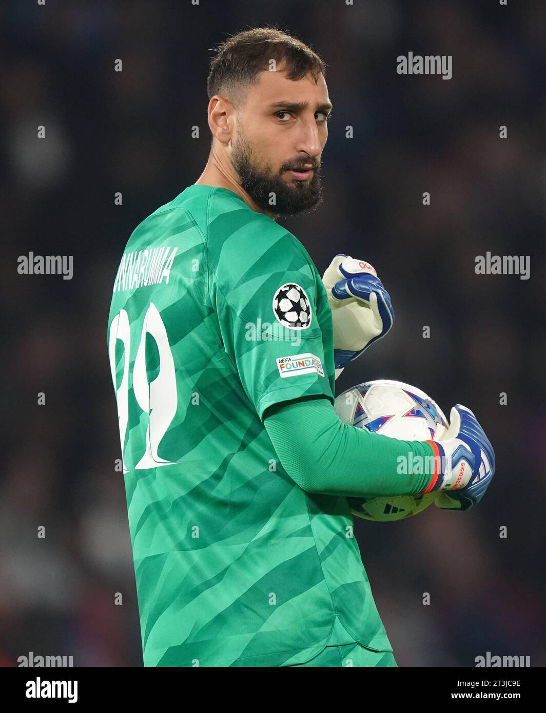 PSG's goalkeeper Gianluigi Donnarumma during the UEFA Champions League ...