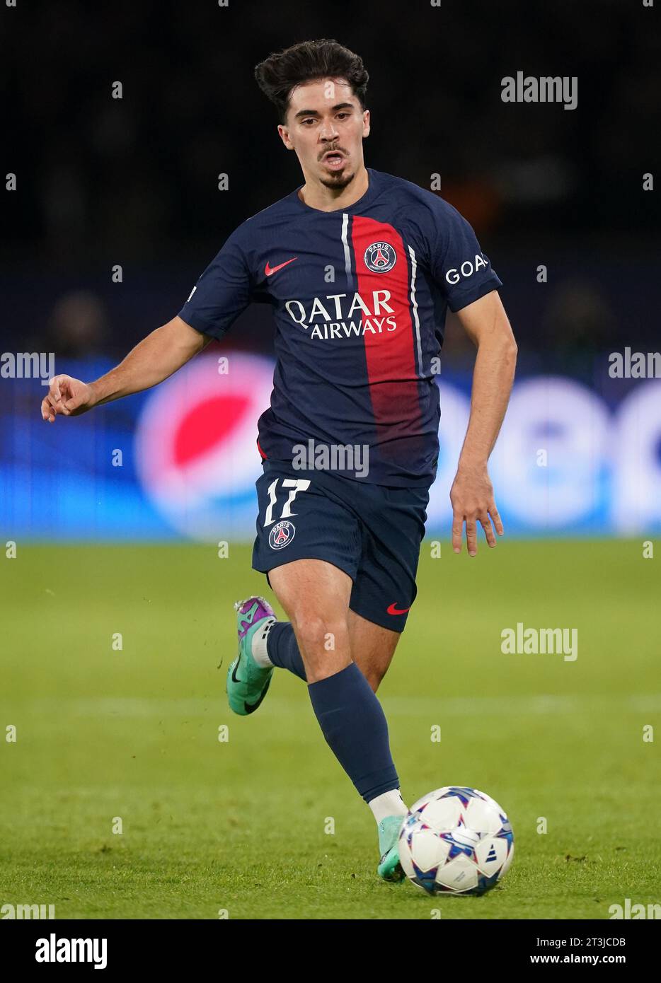 PSG's Vitinha during the UEFA Champions League Group F match at Parc ...