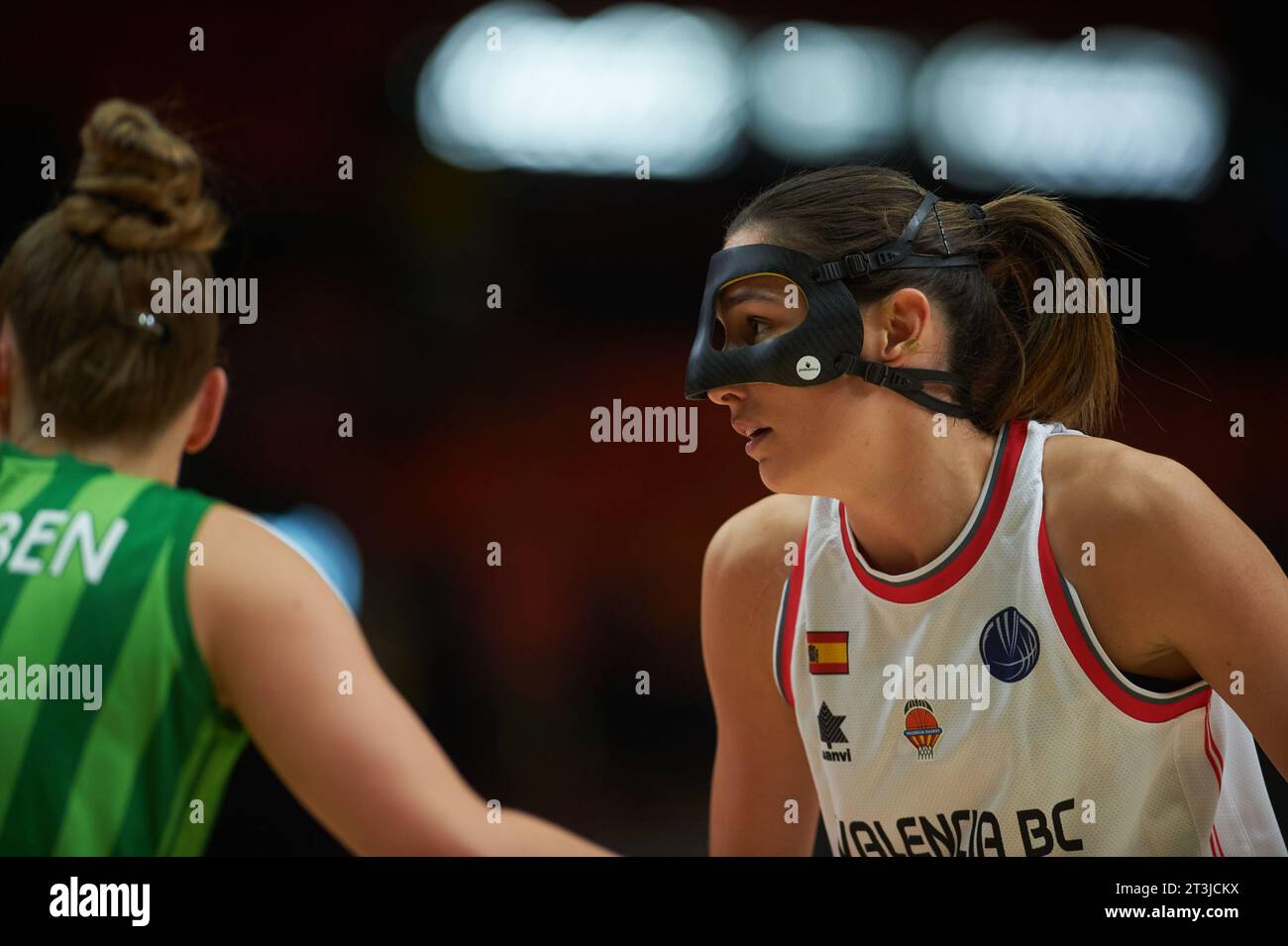 Rebecca Allen of Valencia Basket in action during the Euro League ...