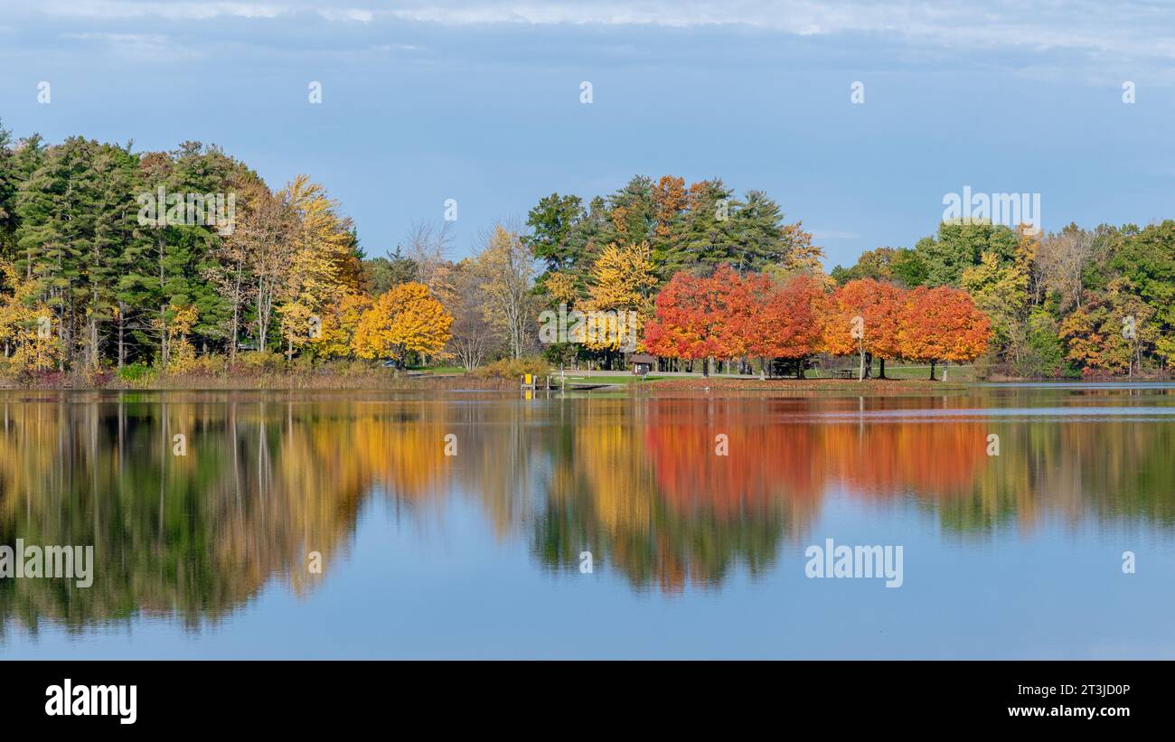 Seven Lakes, Seven Lakes State Park, near Holly, Michigan Stock Photo ...