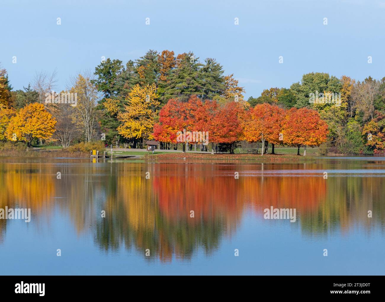 Seven Lakes, Seven Lakes State Park, near Holly, Michigan Stock Photo ...