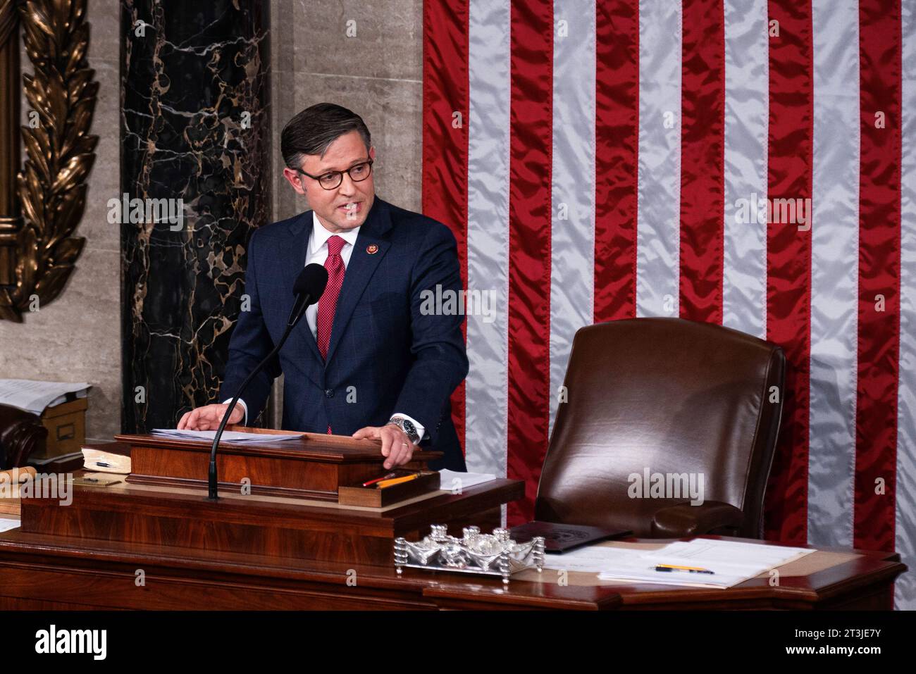 Washington, USA. 25th Oct, 2023. Newly-elected U.S. House Speaker Mike ...