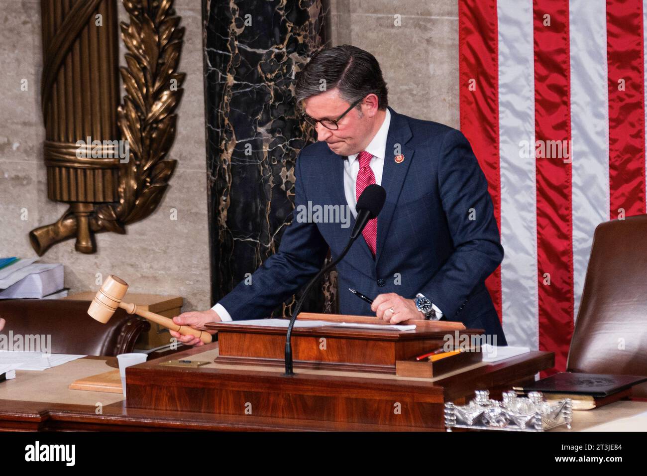 Washington, USA. 25th Oct, 2023. Newly-elected U.S. House Speaker Mike ...