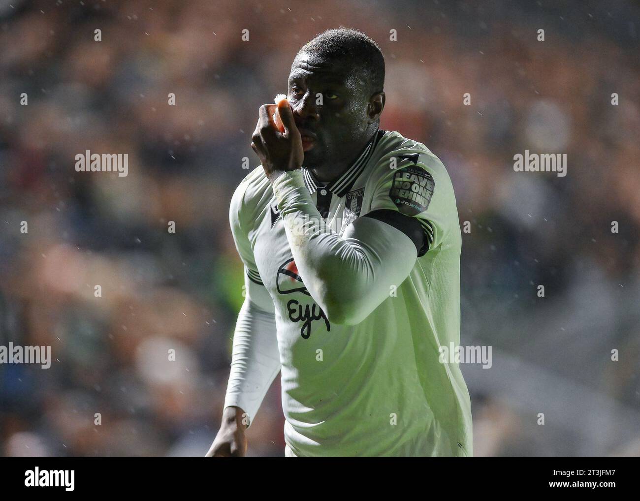 Bambo Diaby #5 of Sheffield Wednesday is injured during the Sky Bet ...