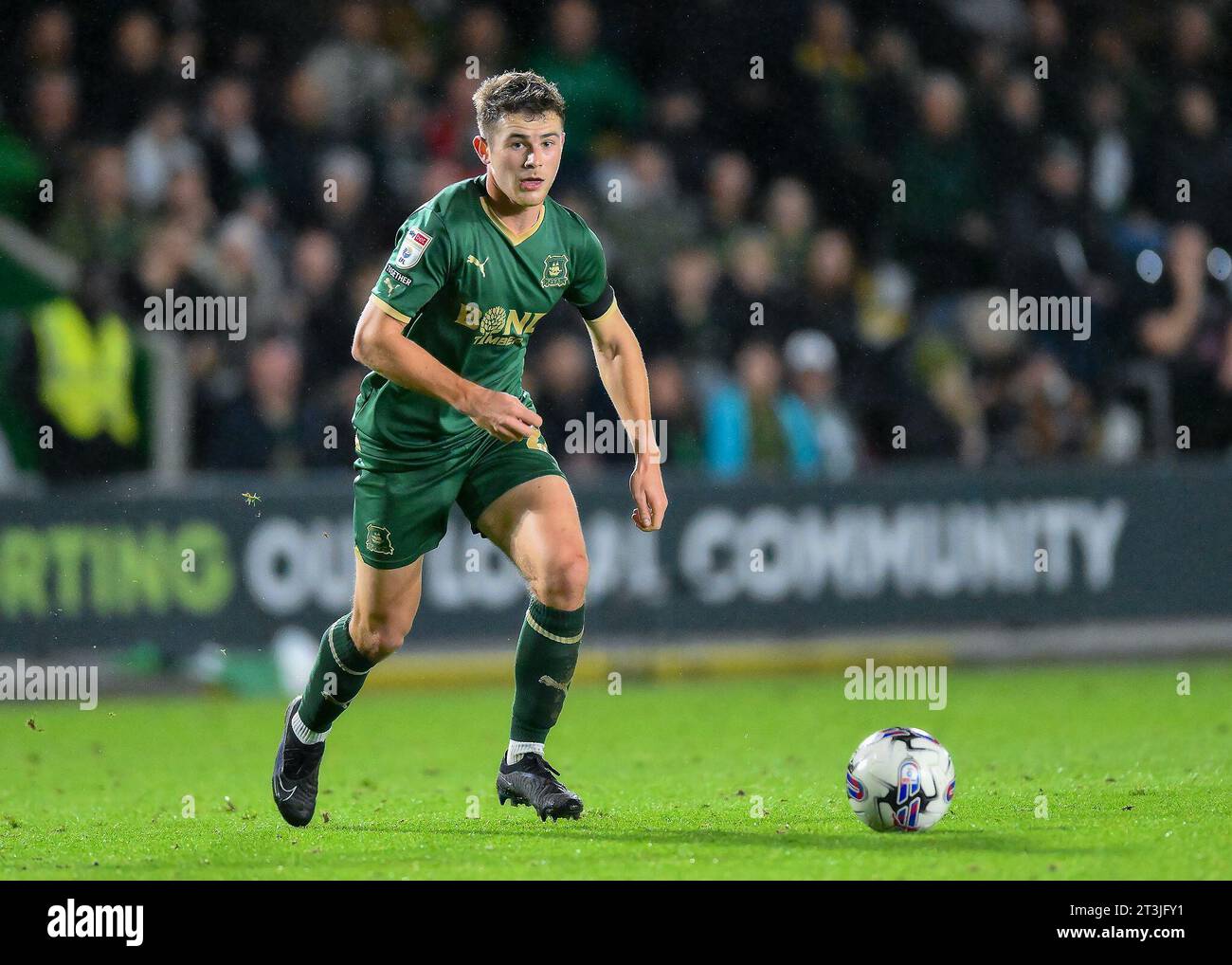 Adam Randell #20 of Plymouth Argyle in action during the Sky Bet ...