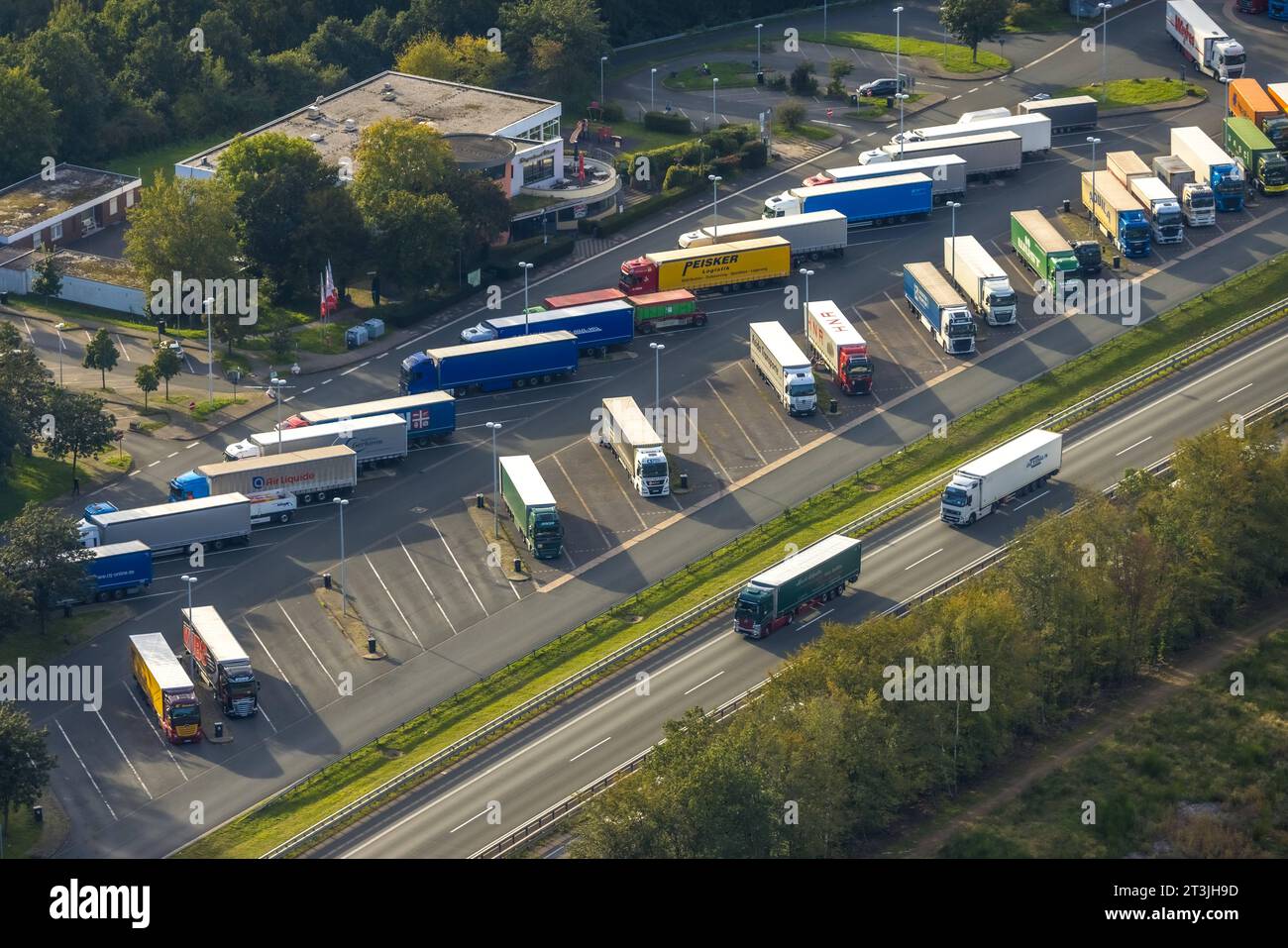 Luftbild, Autobahn Raststätte Siegerland-West, Autobahn A45 ...