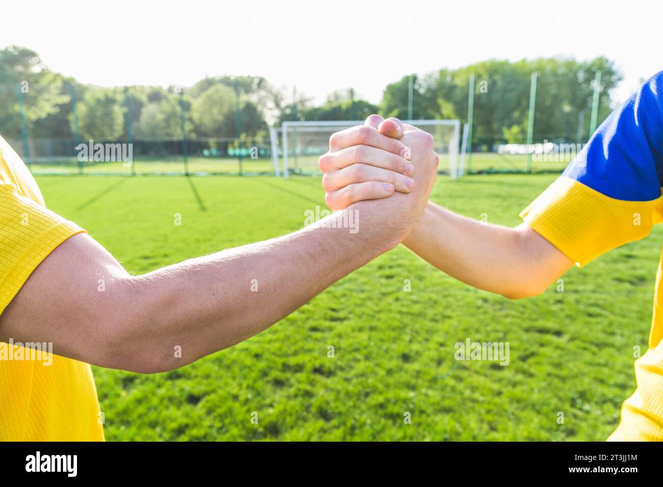 Amateur football teamwork concept Stock Photo - Alamy