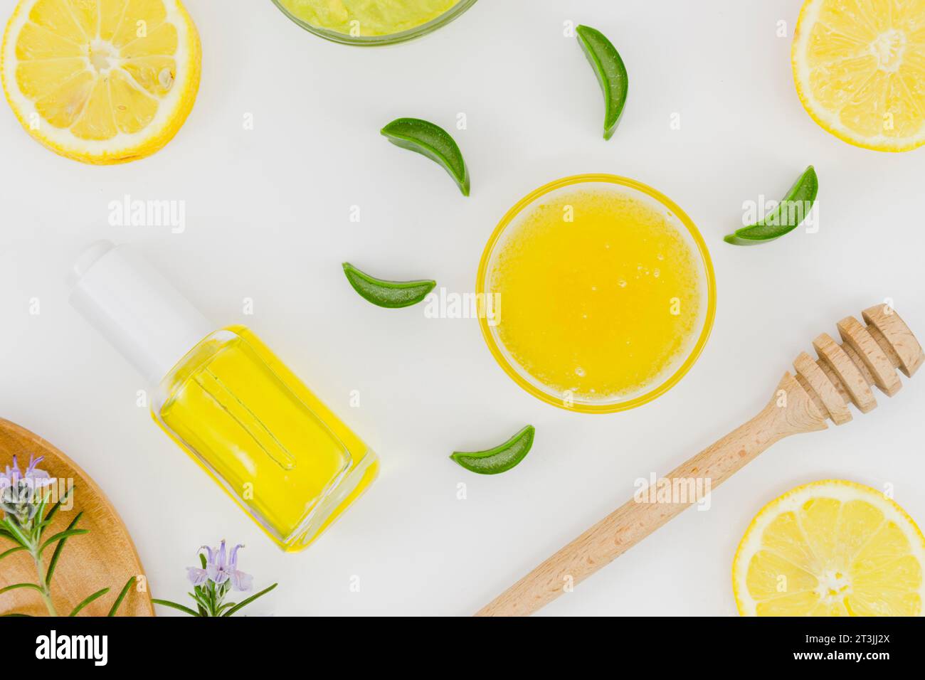 Beauty cream with natural elements 3 Stock Photo - Alamy
