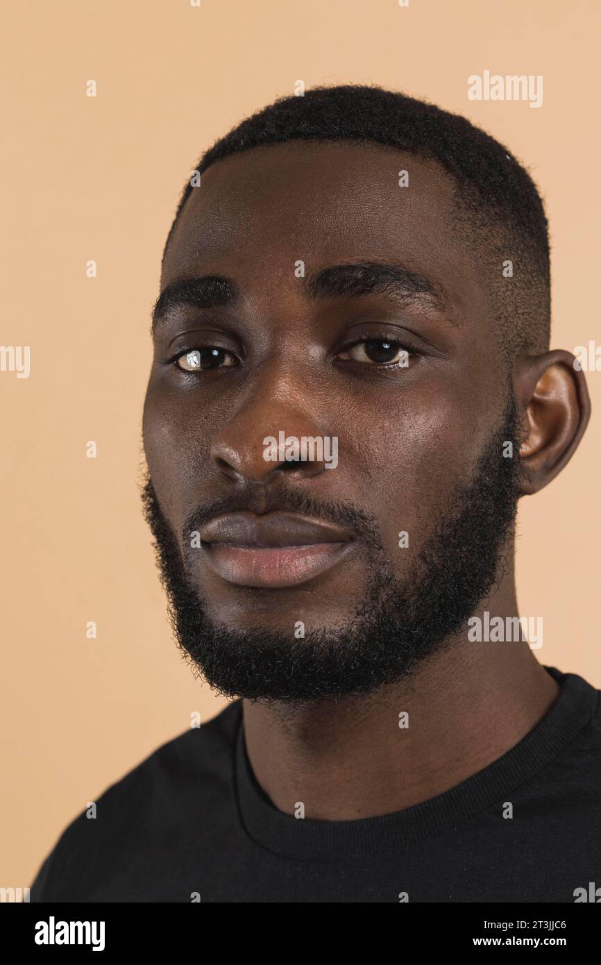 Close up upset american black person Stock Photo - Alamy