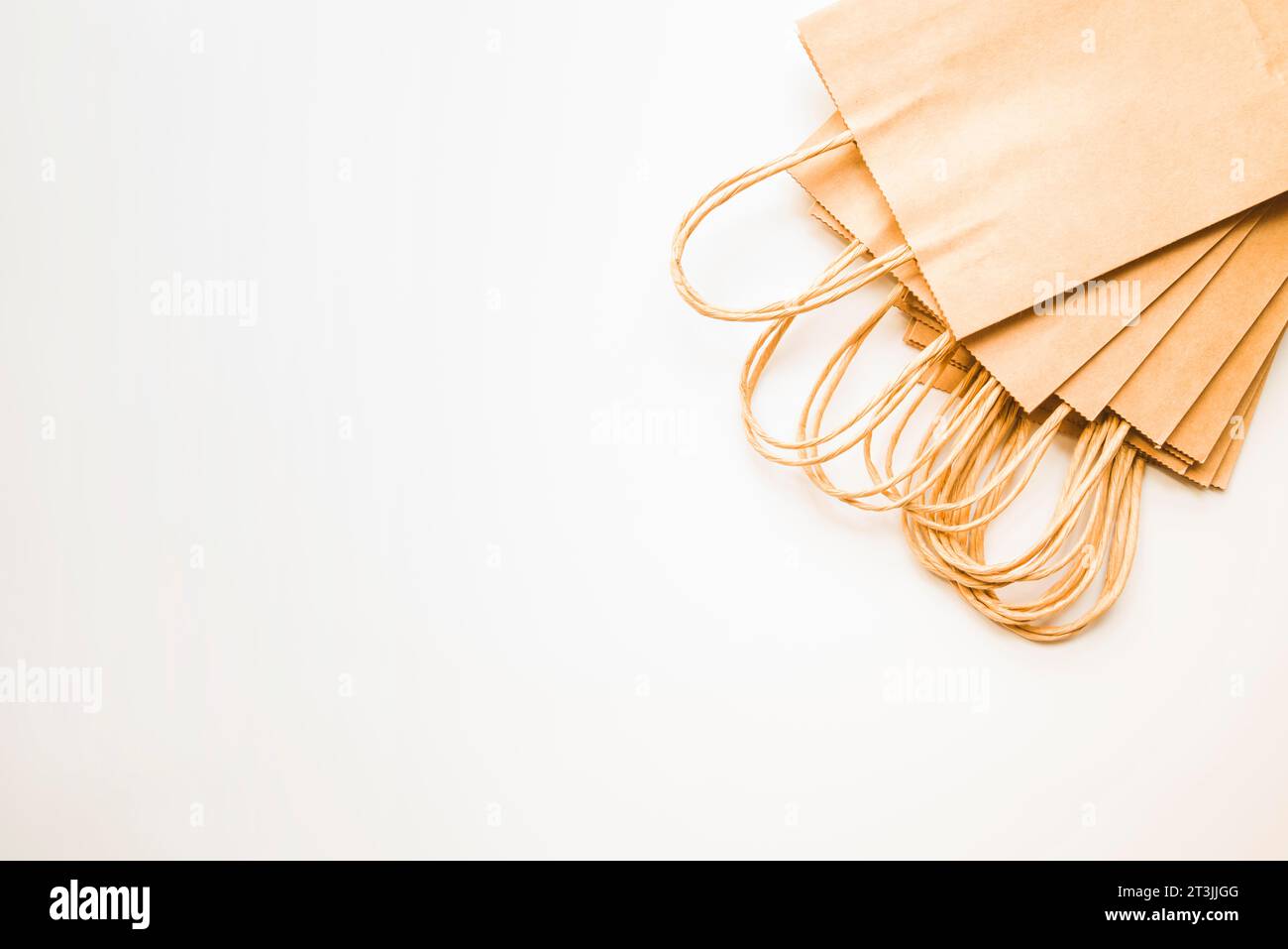 Craft paper shopping packets Stock Photo - Alamy