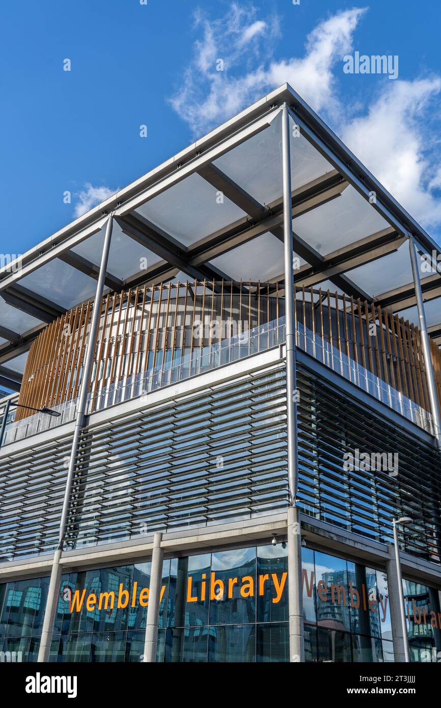 View of Brent Civic Centre and library in Wembley,Brent,London,England ...