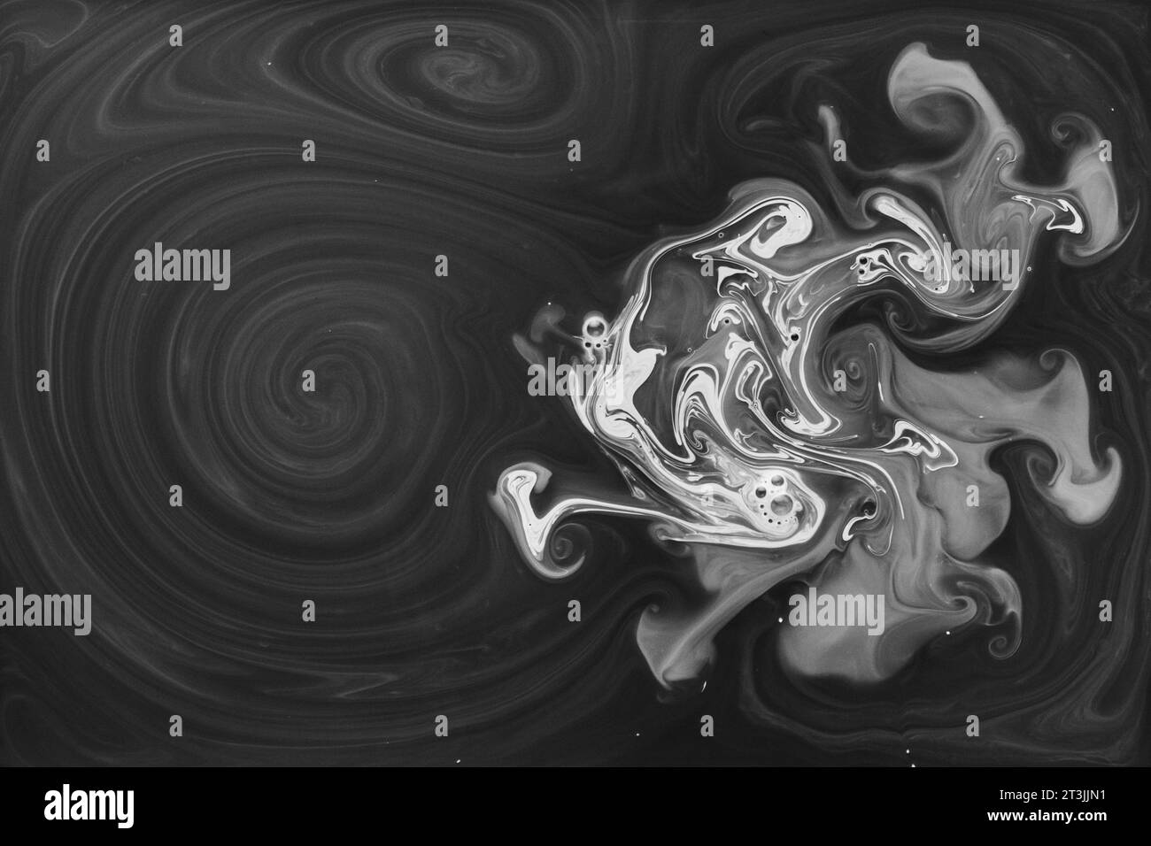 Ebru style natural black white background Stock Photo - Alamy