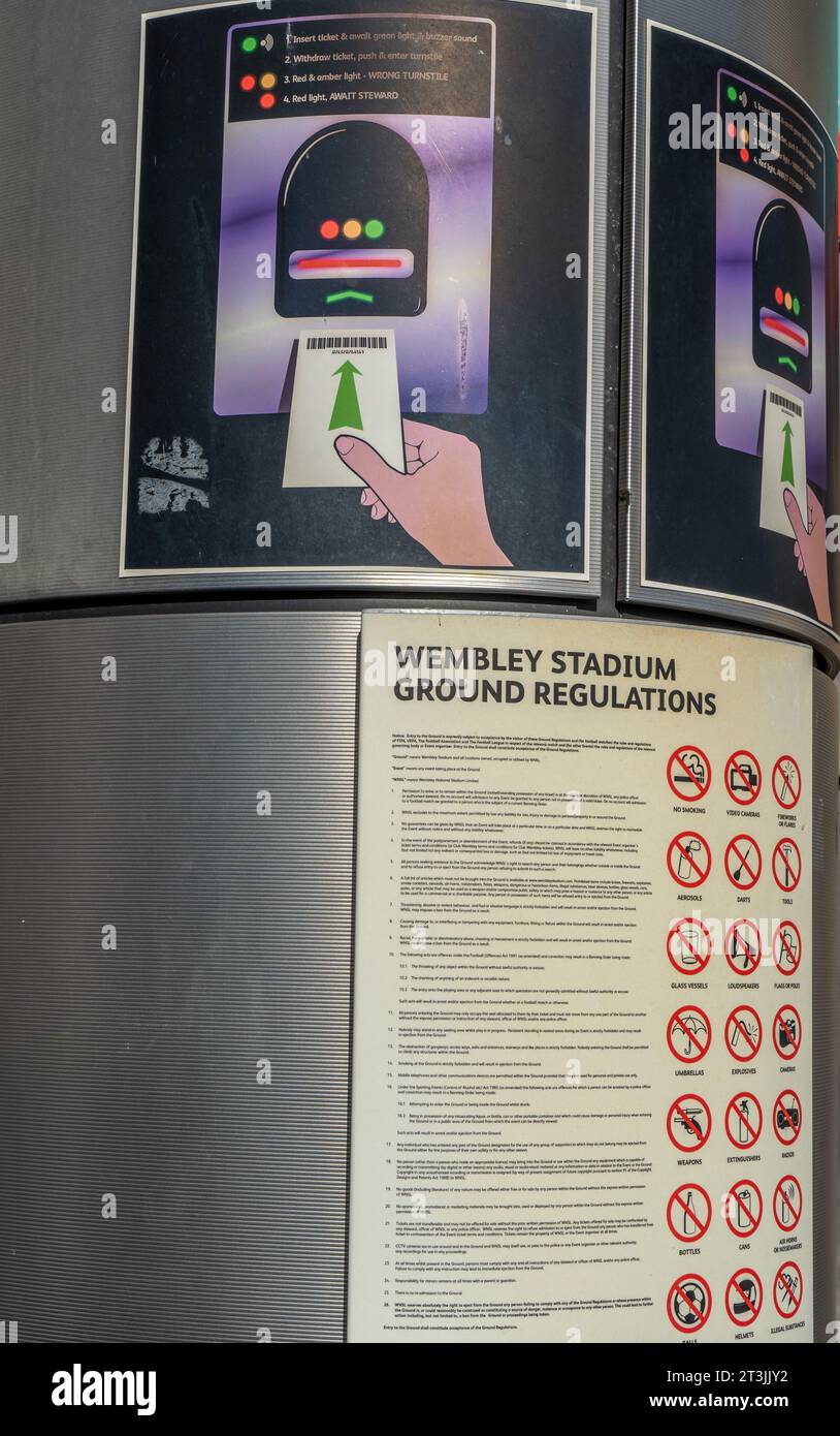 Ticket entrance at Wembley stadium,Brent,London,England,UK Stock Photo ...
