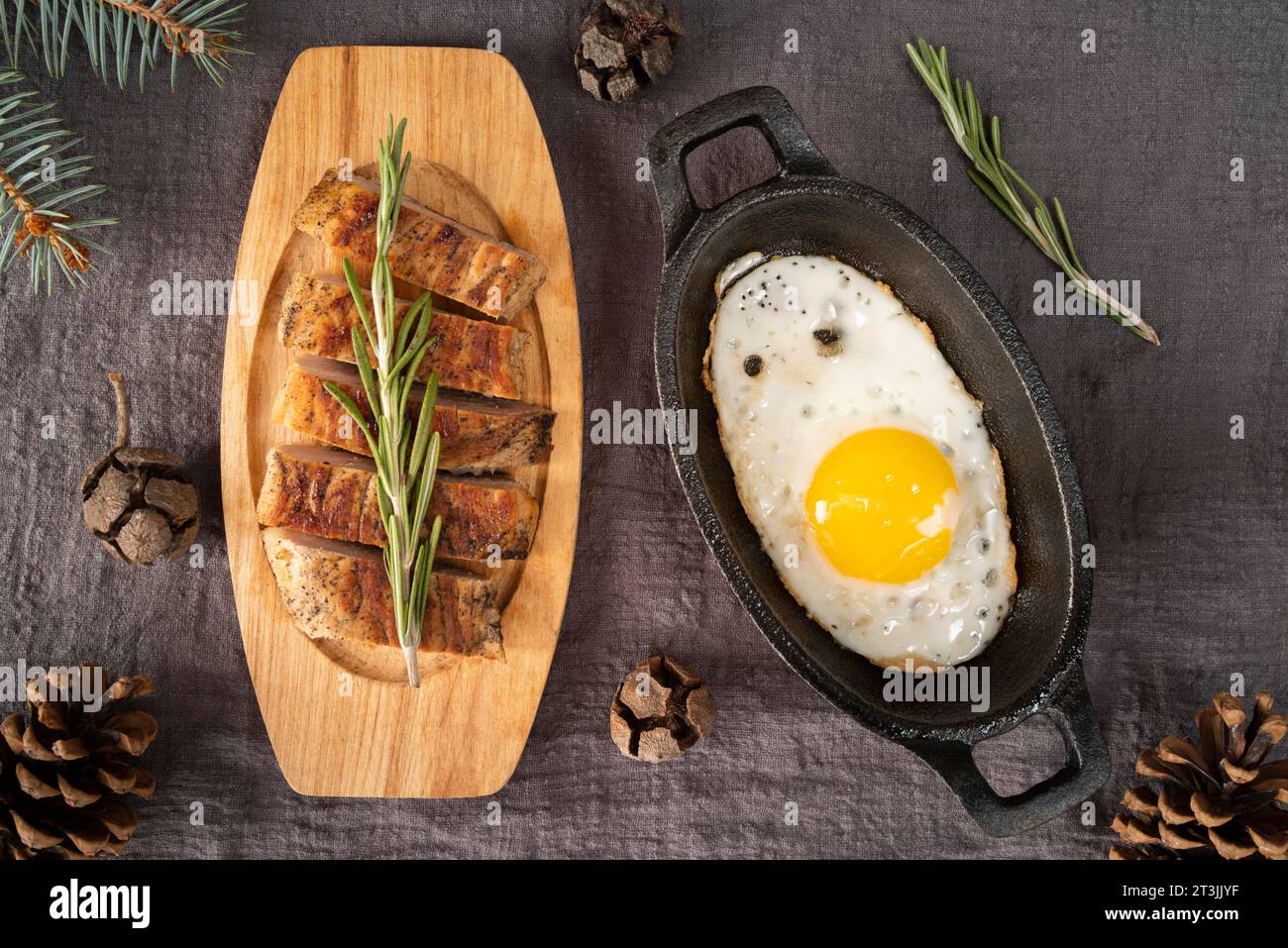 Fish meat chicken egg hi-res stock photography and images - Alamy
