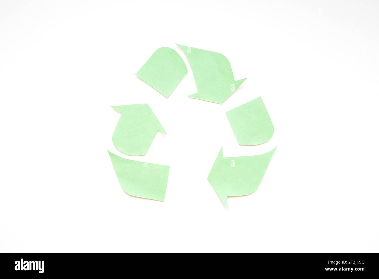 Green paper recycle logo Stock Photo - Alamy