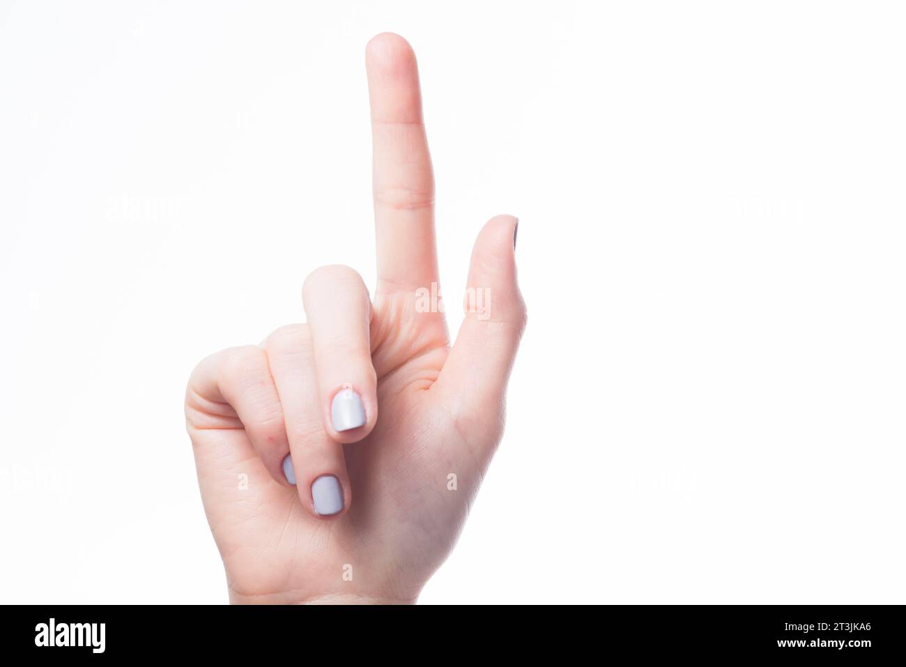 Hand pointing up Stock Photo - Alamy