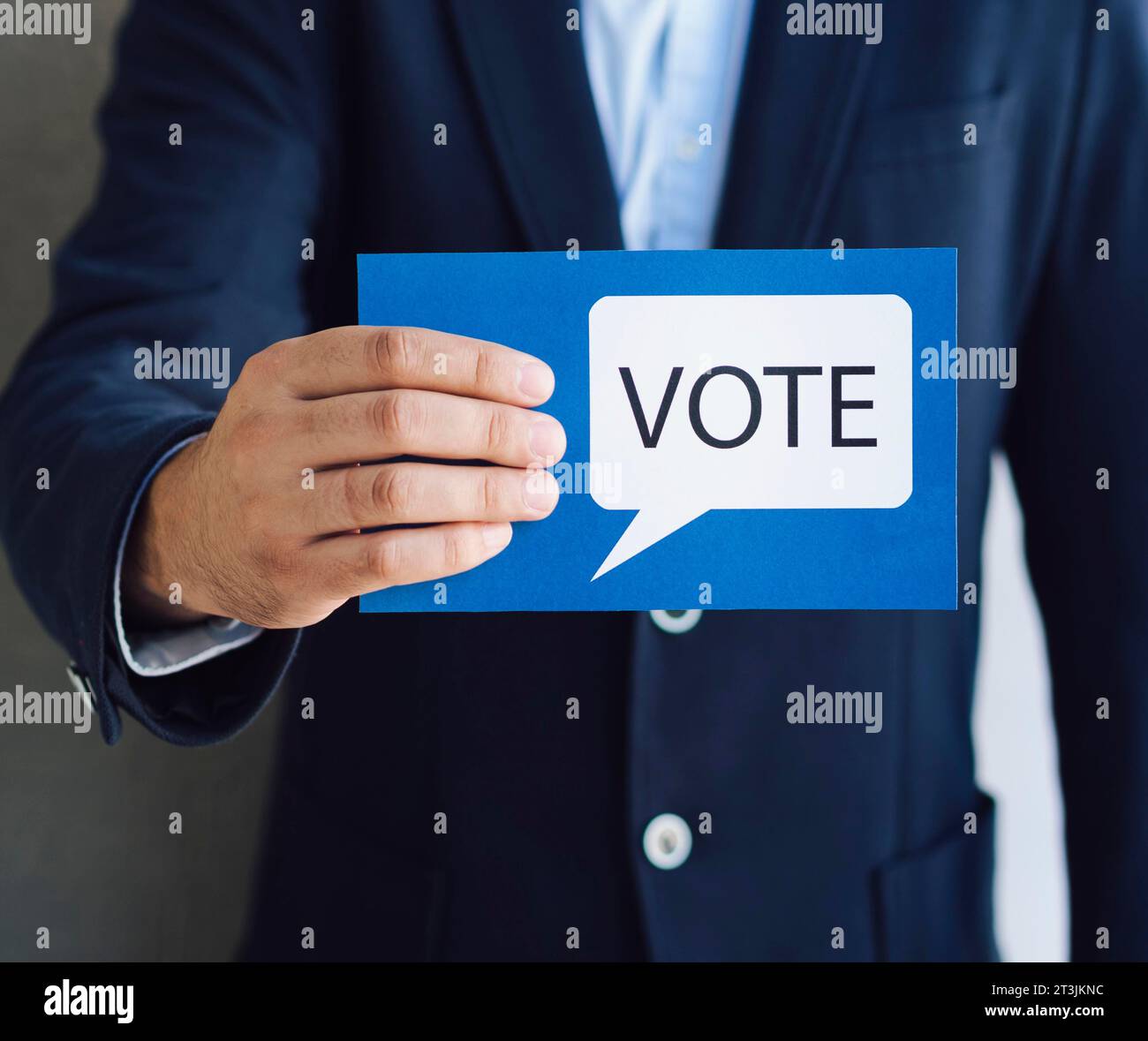 Male candidate speech bubble voting hi-res stock photography and images ...