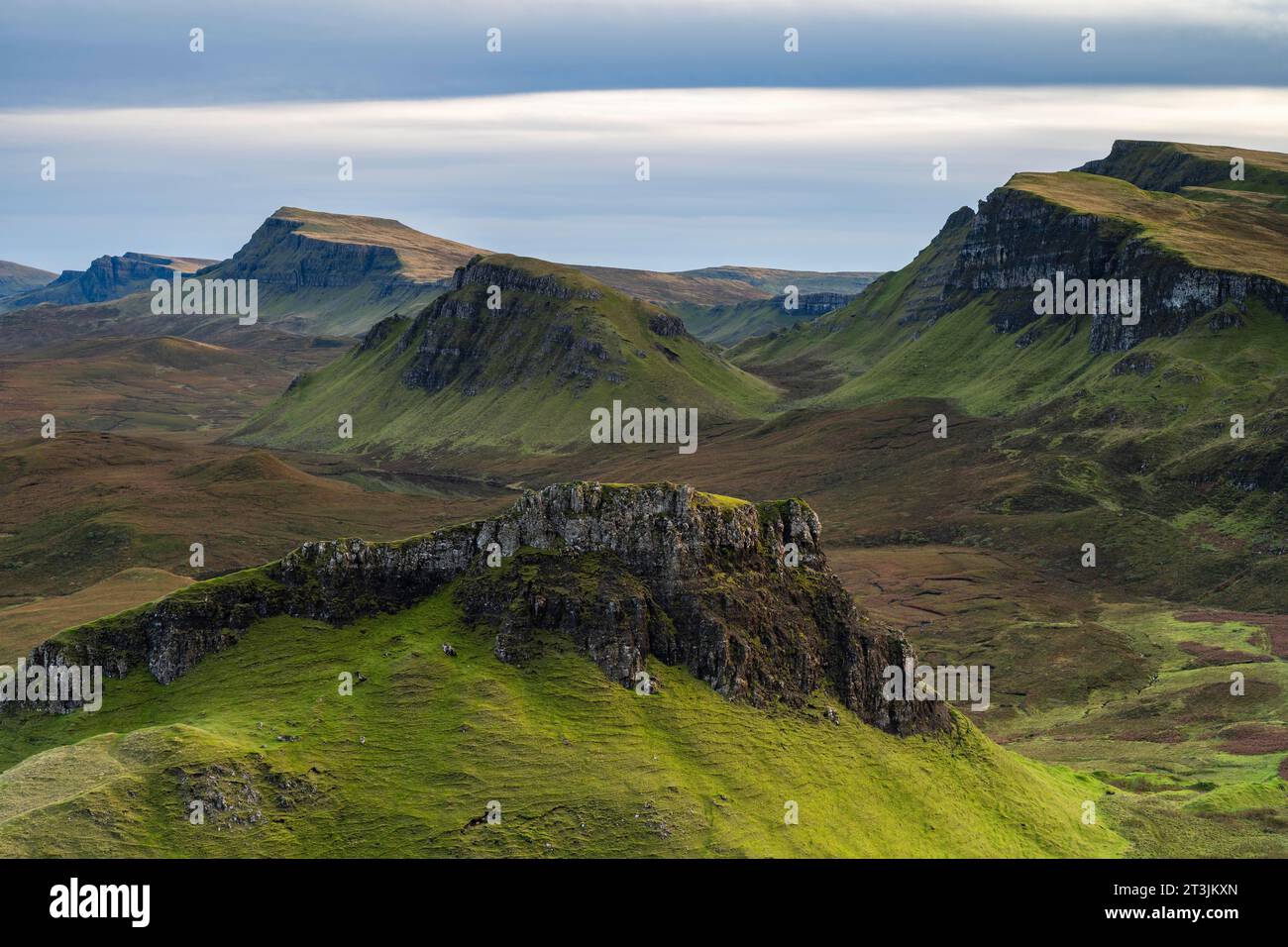 View of rocky landscape Quiraing, Trotternish Ridge, Highlands, Isle of ...